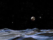 An artist's view of the Pluto system | ESA/Hubble