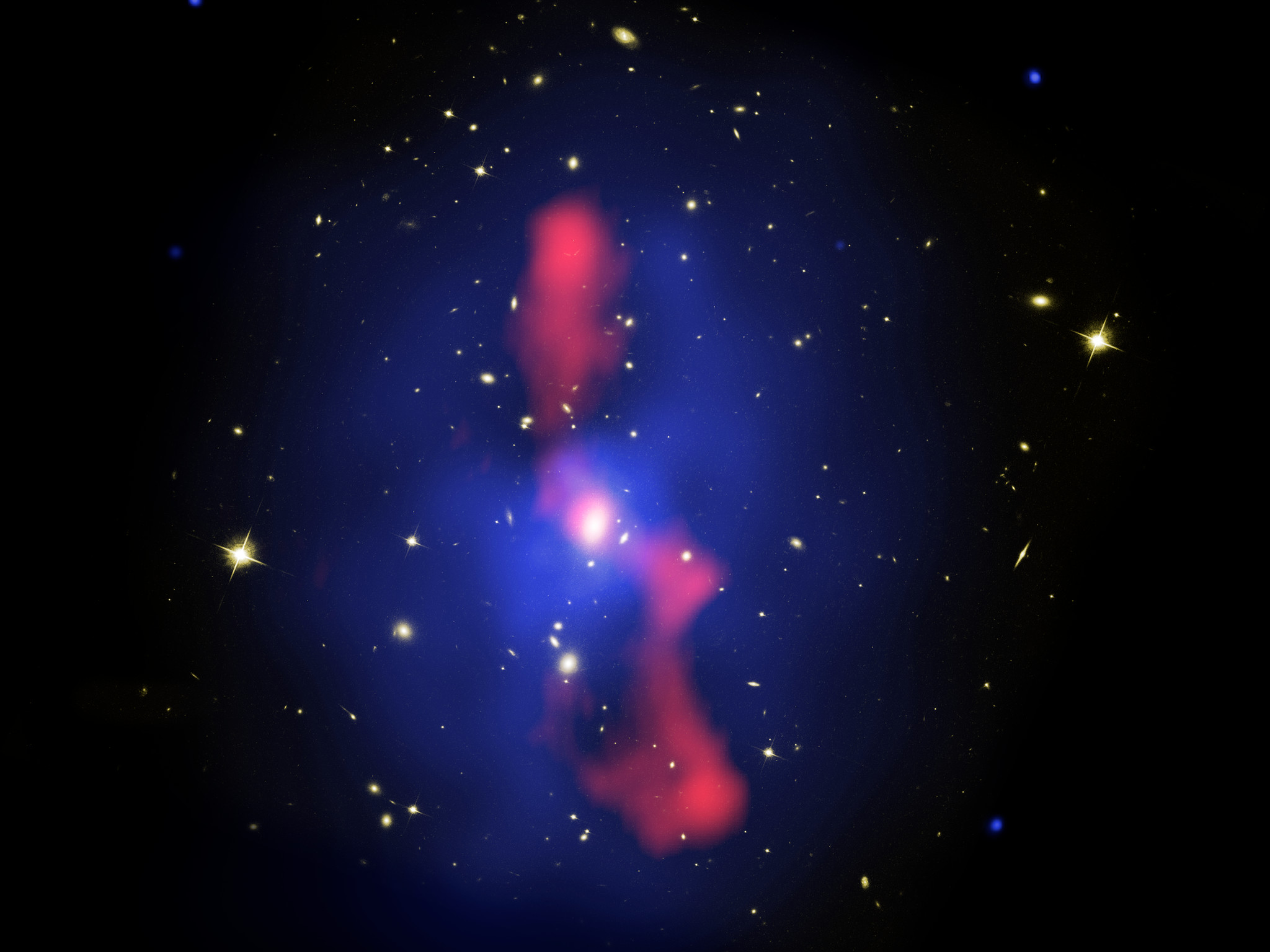 Composite Image of Galaxy Cluster MS 0735 | ESA/Hubble